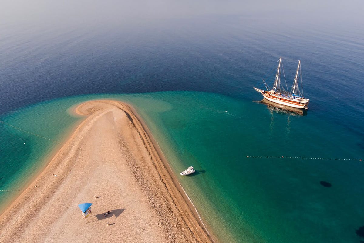 Discover Bol Beach During a Private Yacht Charter - Croatia luxury gulet